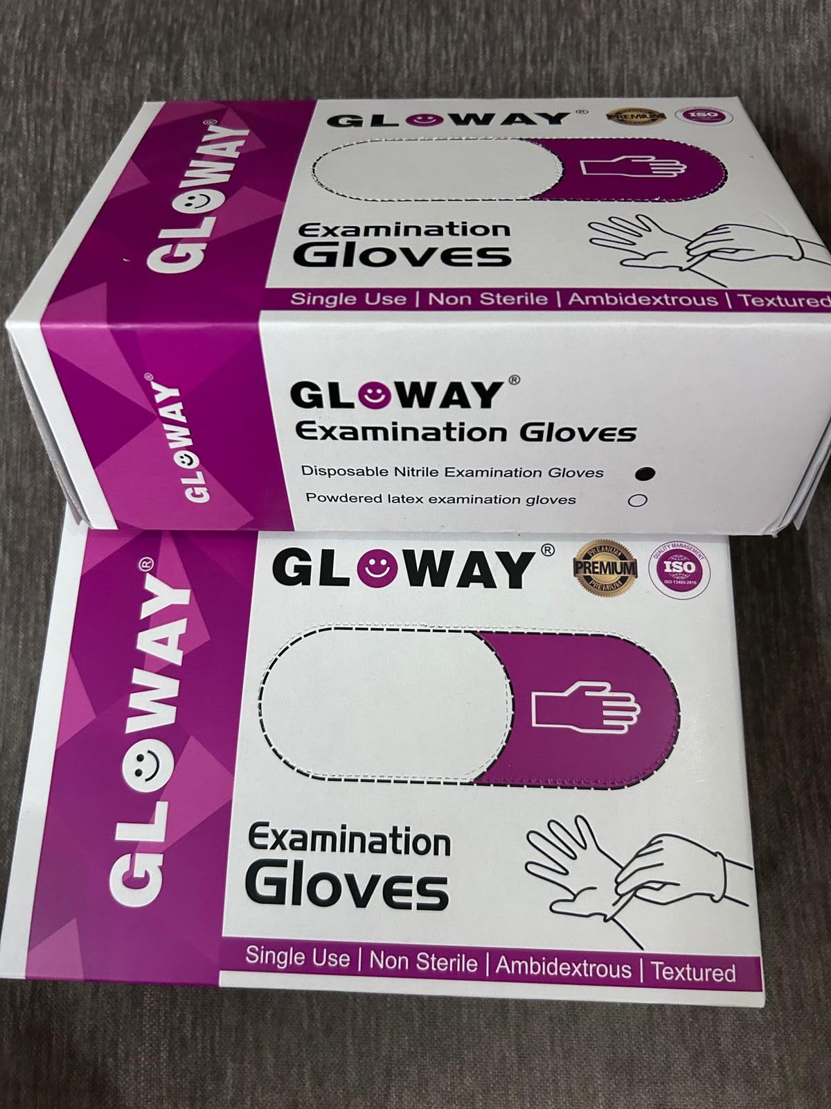 Gloway Powder Free Nitrile Gloves, Food Grade | Durable, Comfortable ...