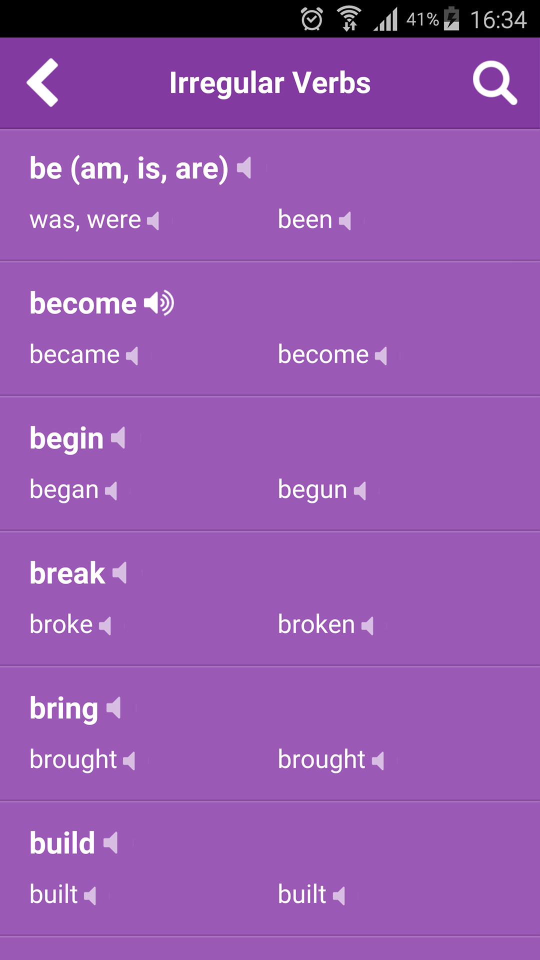 Irregular Verbs - App on Amazon Appstore