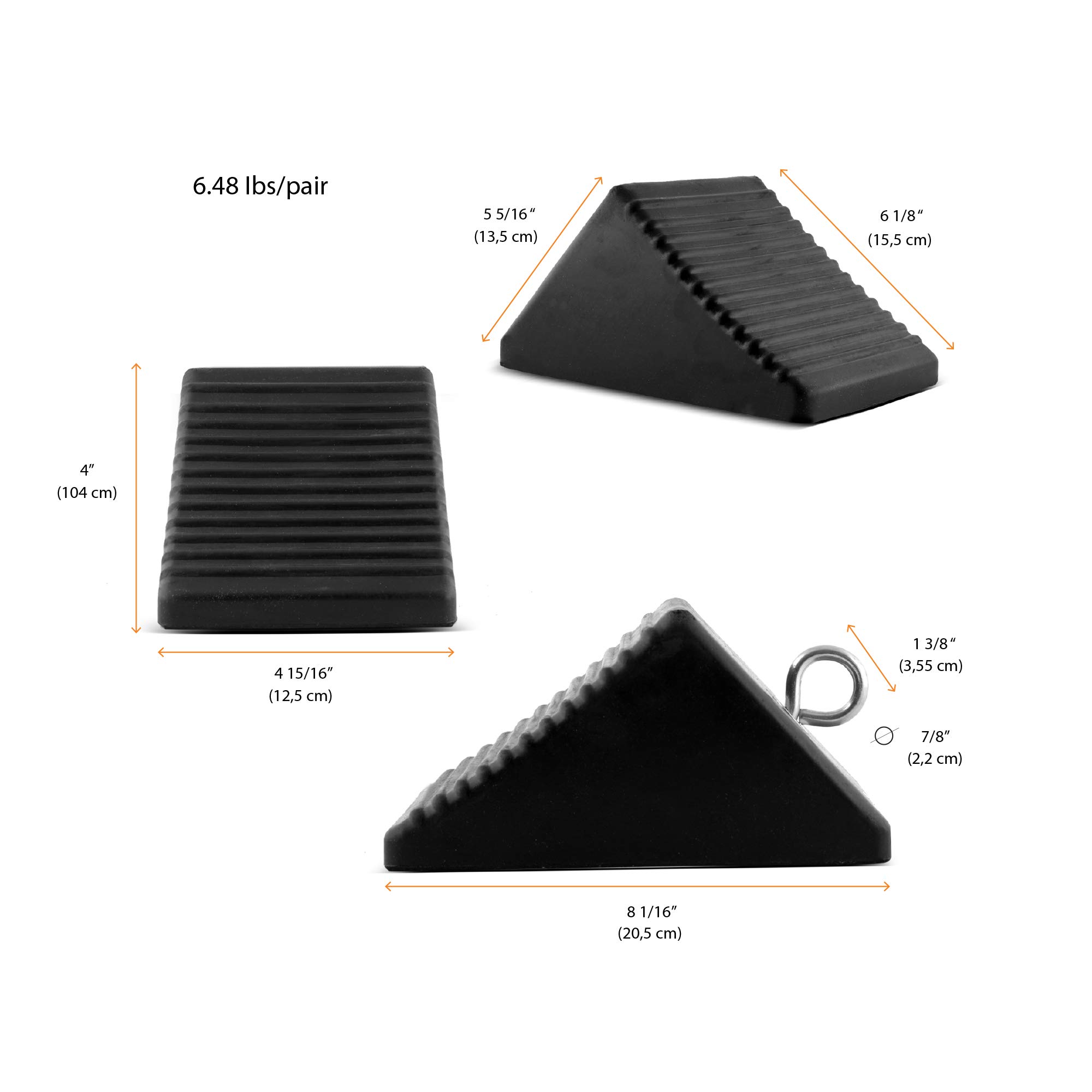 AFA Tooling - Set of 4 Wheel Chocks | Heavy Duty Nylon Rubber Wedge for ...
