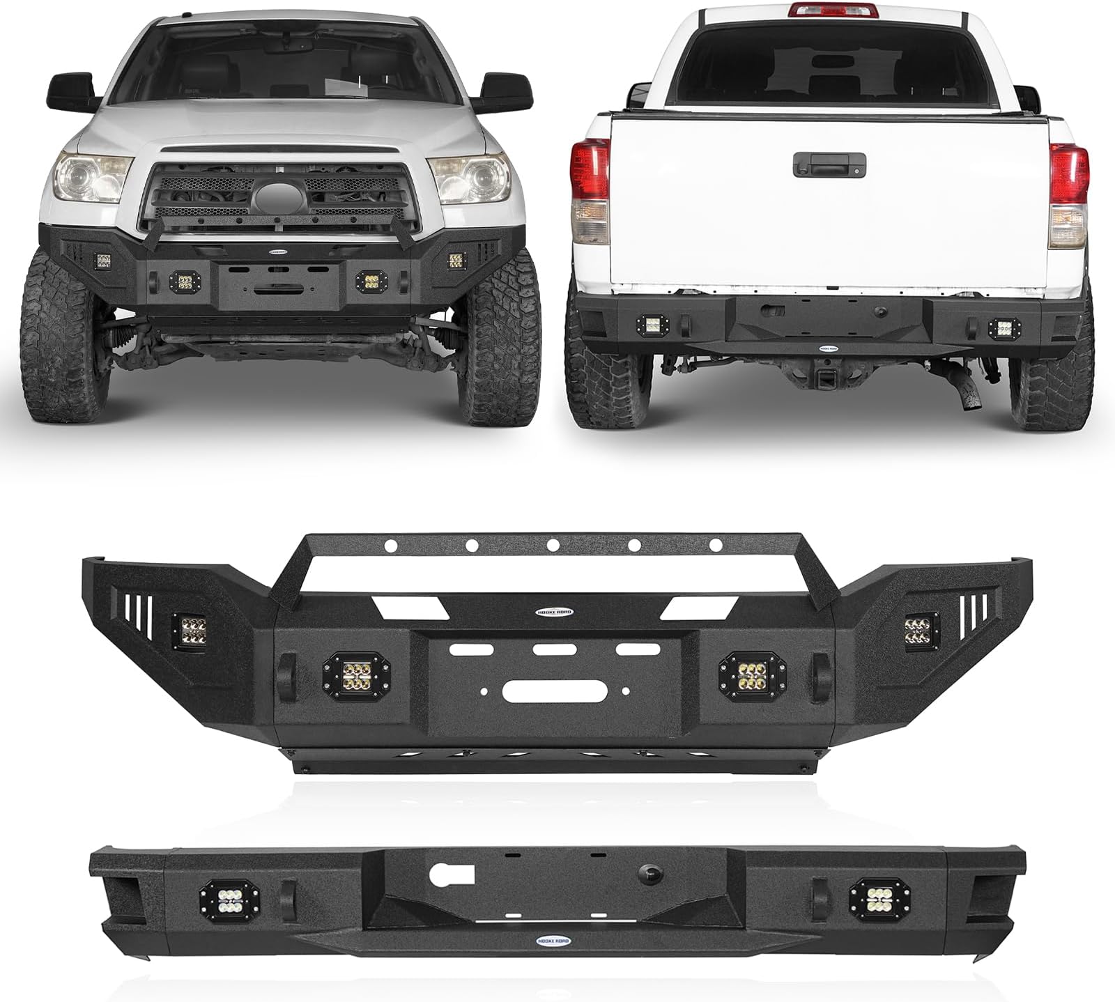Amazon.com: YZONA Full Width Front & Rear Bumper Compatible with 2007 ...