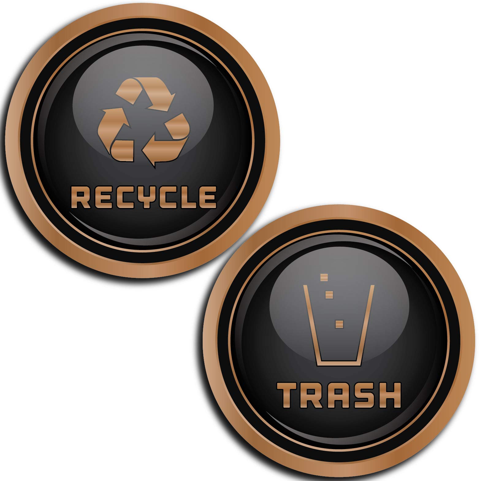 Amazon.com: Trash and Recycle Magnets for Kitchen Cans and Recycling ...