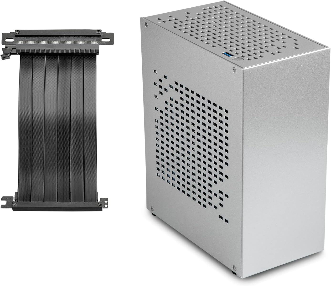 Aluminum Mini ITX Case with PCIe Riser, JOYJOM Mini PC Case, SFF Small ...