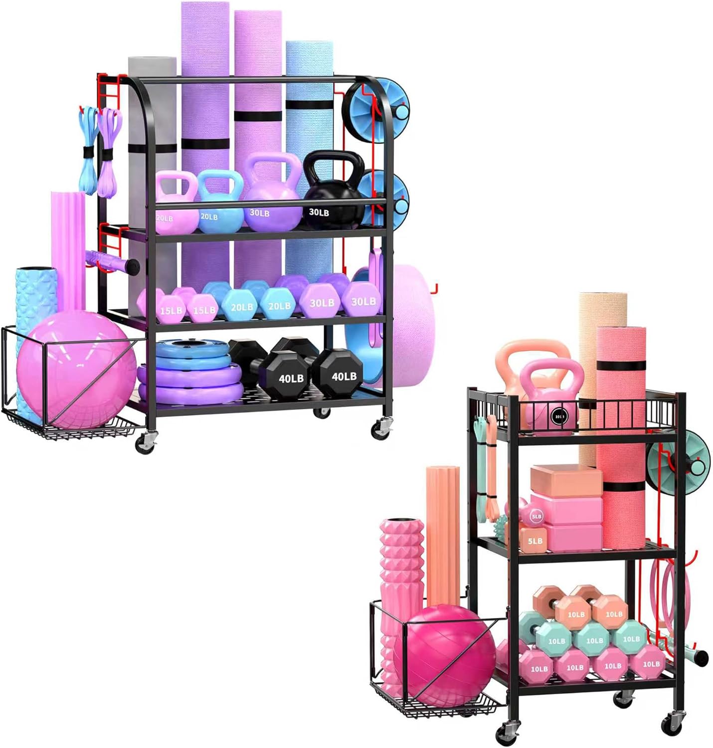 Amazon.com : Large and small home gym rack : Sports & Outdoors