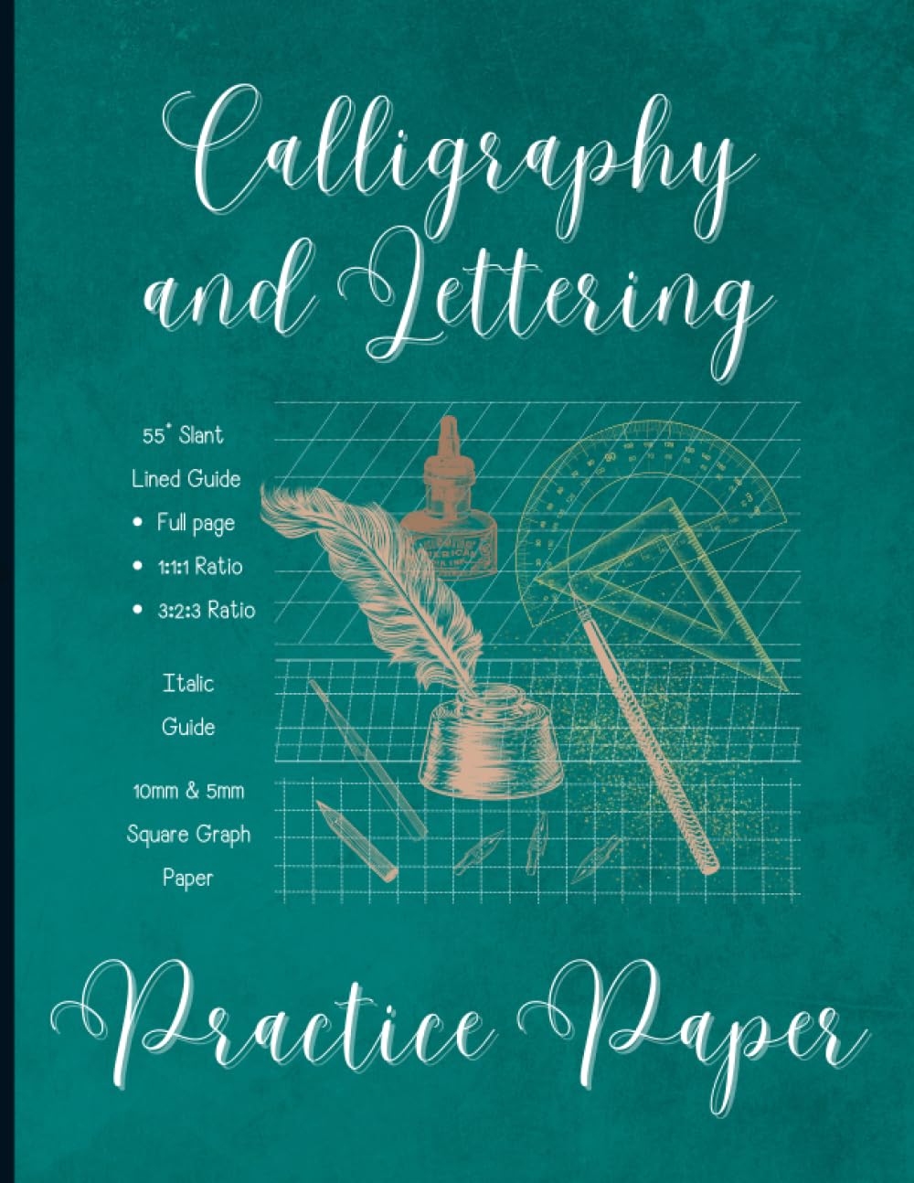 Calligraphy and Lettering Practice Paper: Lightly Ruled Sheets for ...