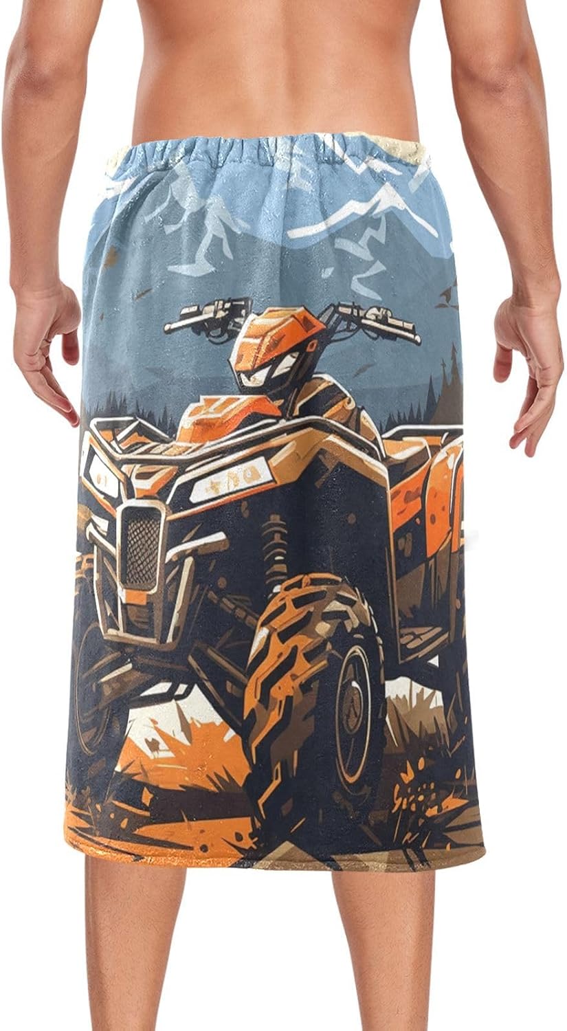 Amazon.com: NFMILI Towel Wrap for Men, ATV Offroading Print Shower Wrap ...