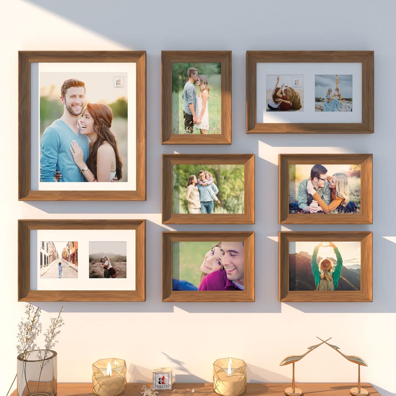 Art Street Set of 8 Wall Photoframes for Home Décor 3D-Timeline ...