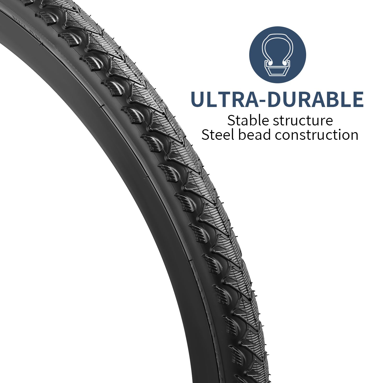 YUNSCM 28" Bike Tires 28x1.75/47-622 and 28" Bike Tubes Schrader Valve ...