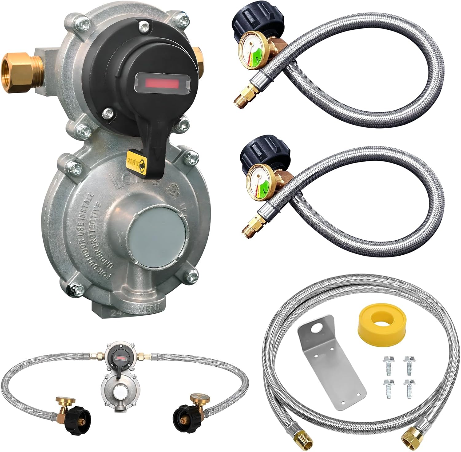 Amazon.com : GHAKUTB RV Propane Regulator 2-Stage Auto Changeover RV ...