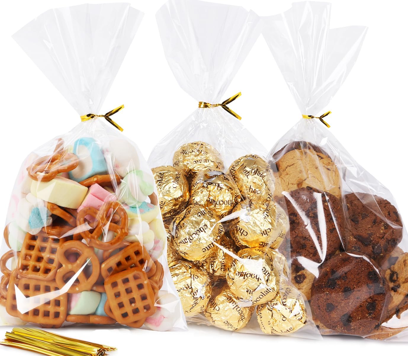 Amazon.com: SUREHOME Cellophane Bags 200 pcs Clear Cellophane Treat ...