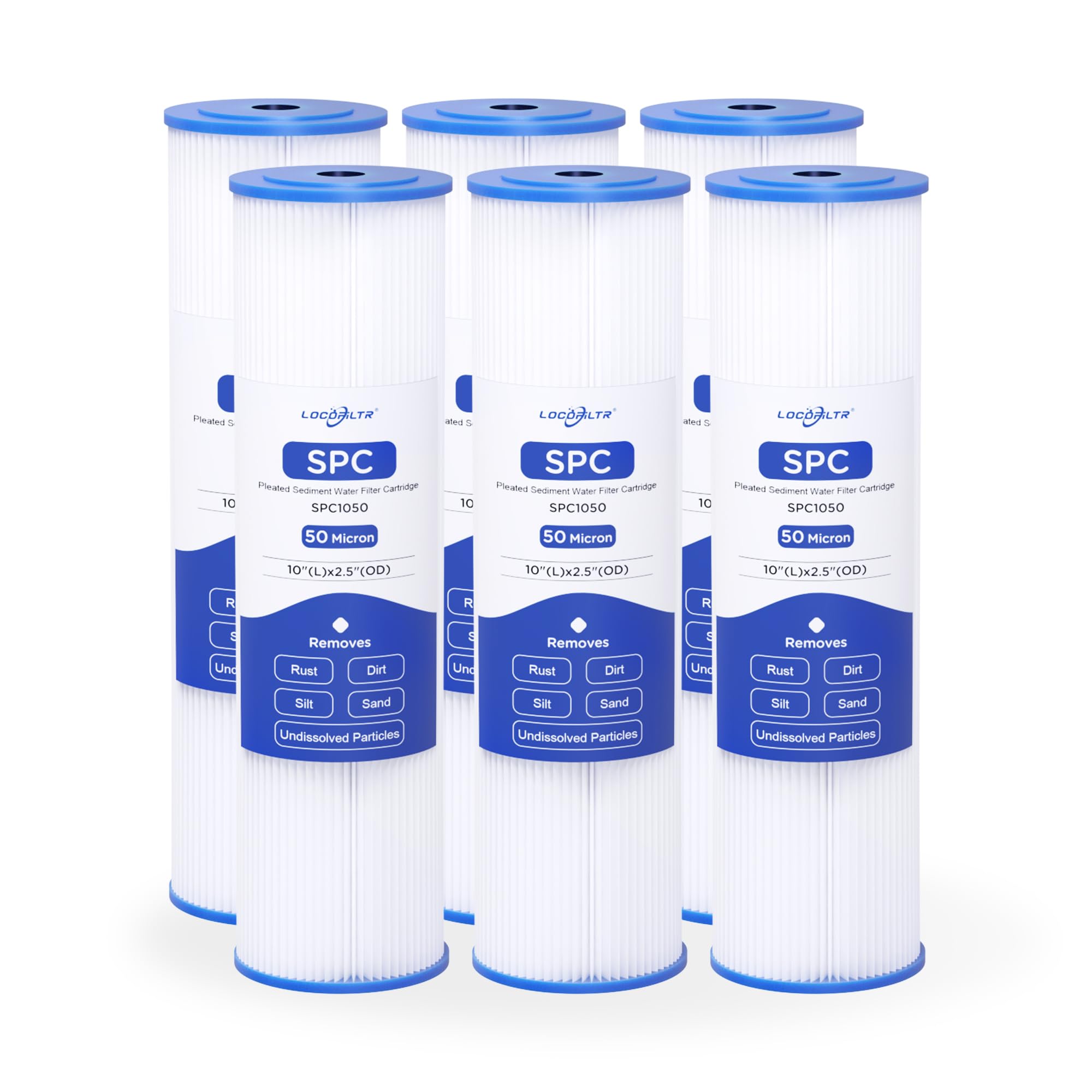 Amazon.com: 6 Pack Whole House Water Filter Cartridge Replacement, 50 ...