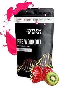 Flow State Pre Workout Powder Supplement – Strawberry & Kiwi – Extreme ...