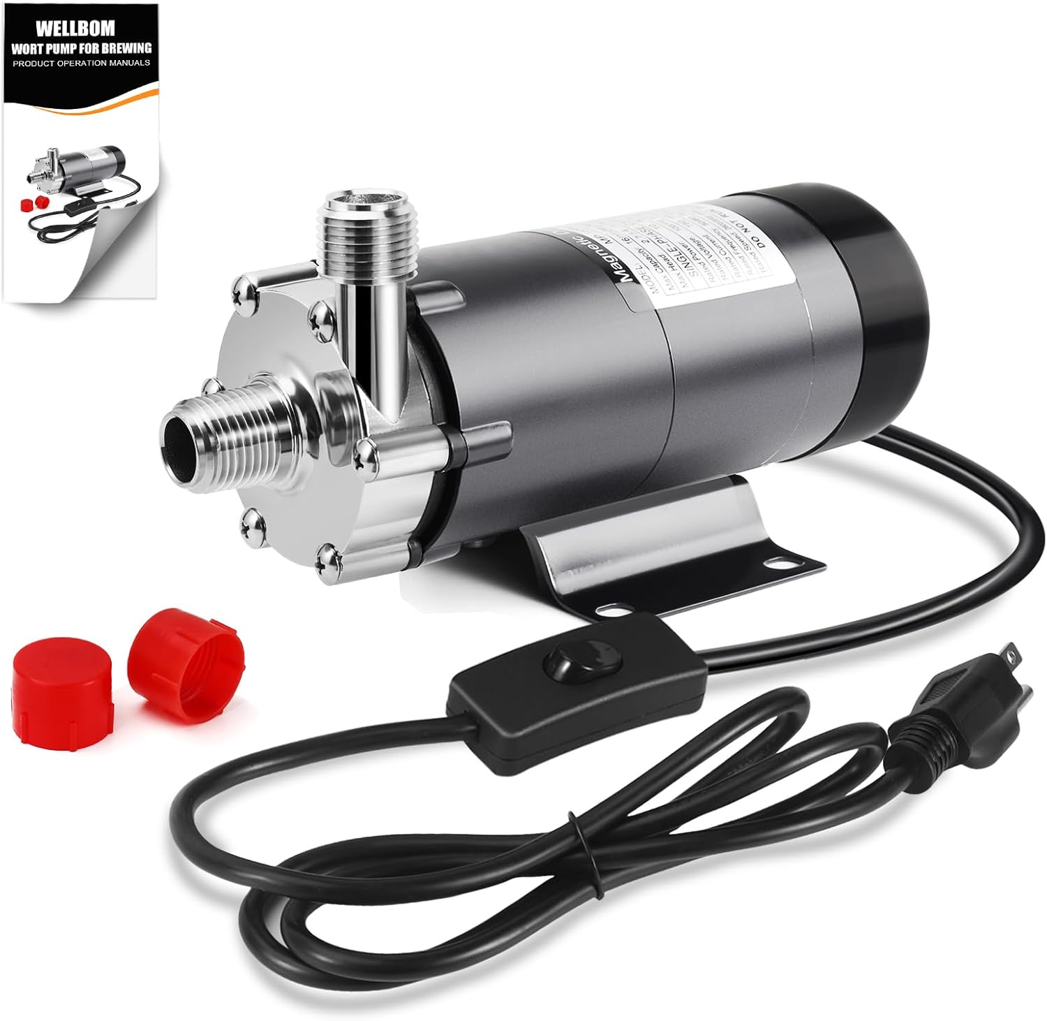 Amazon.com: Wort Pump for Brewing, Food Grade Homebrew Magnetic Beer ...