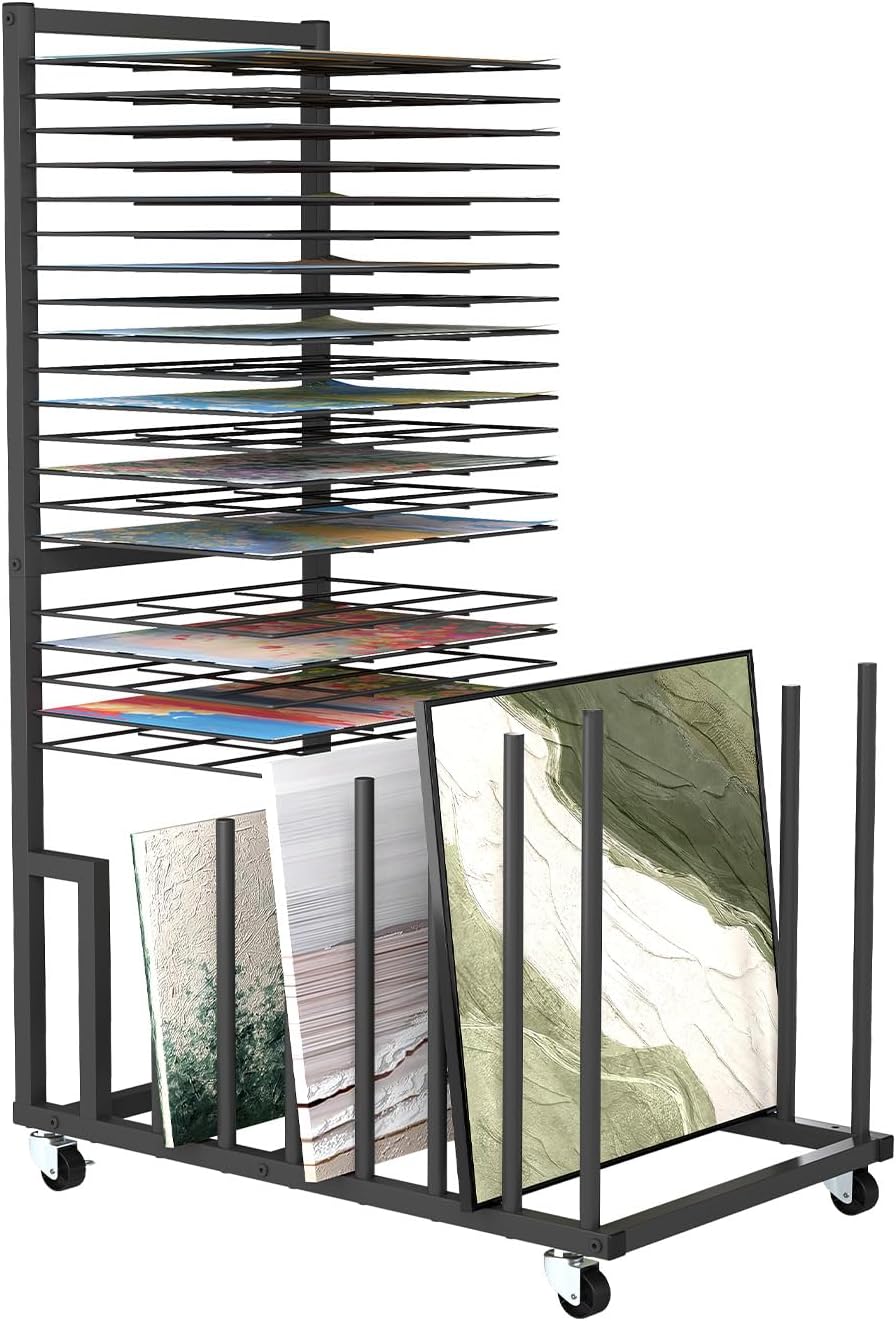 Amazon.com: YAGEANNL Art Canvas Storage Rack,Functional & Mobile Canvas ...