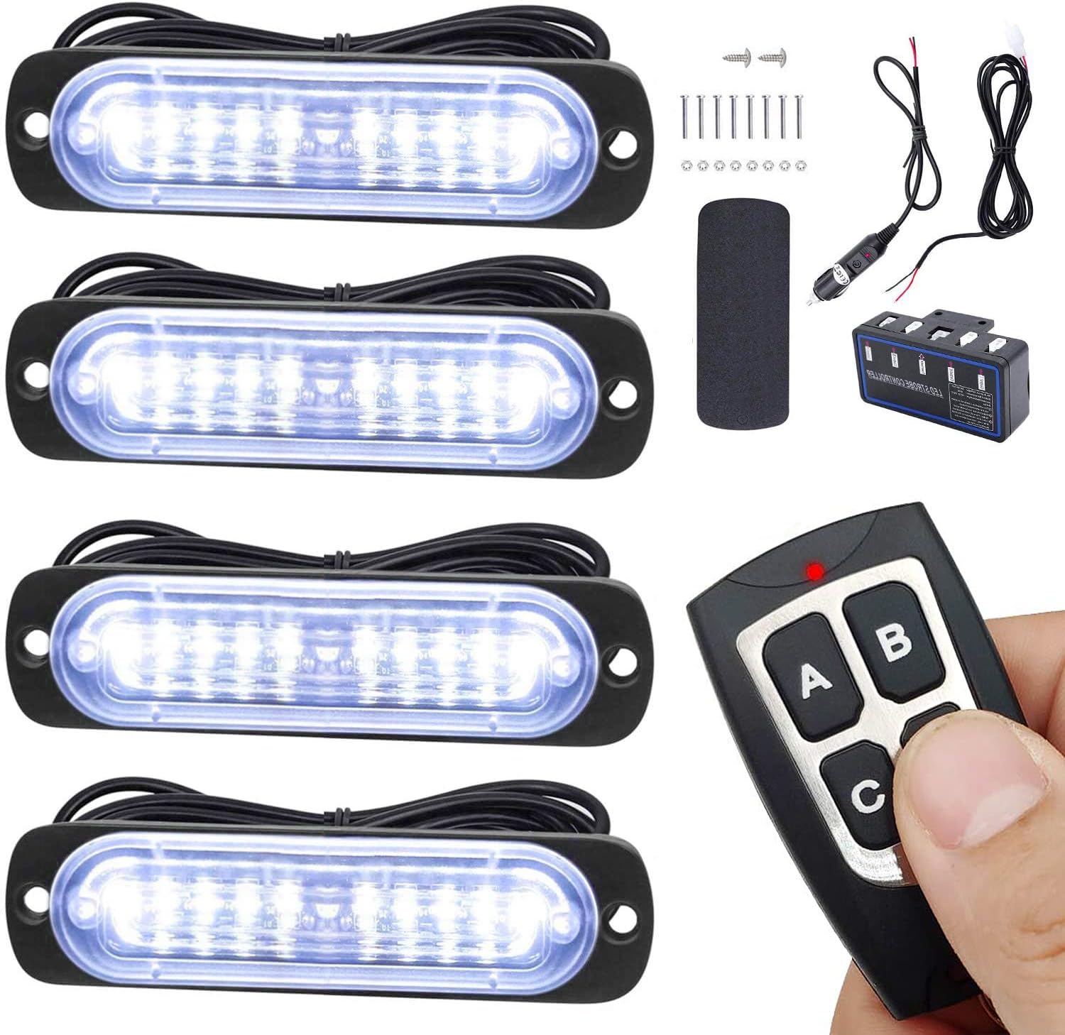 Amazon.com: EASE2U E Led Warning Lights, 4pcs Emergency Warning Caution ...