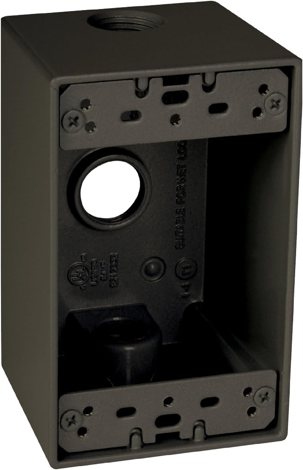 TayMac SD350Z Weatherproof Box, 1-Gang, (3) 1/2-Inch Outlets, Deep ...