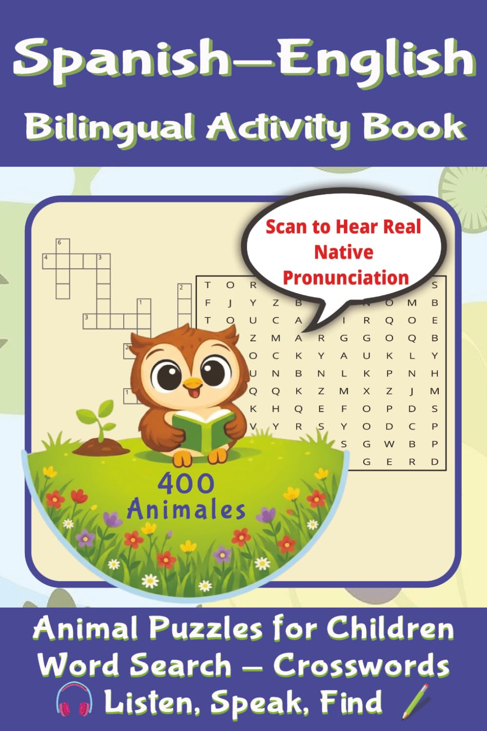 Spanish-English Bilingual Activity Book: Animal's Puzzles for Children ...
