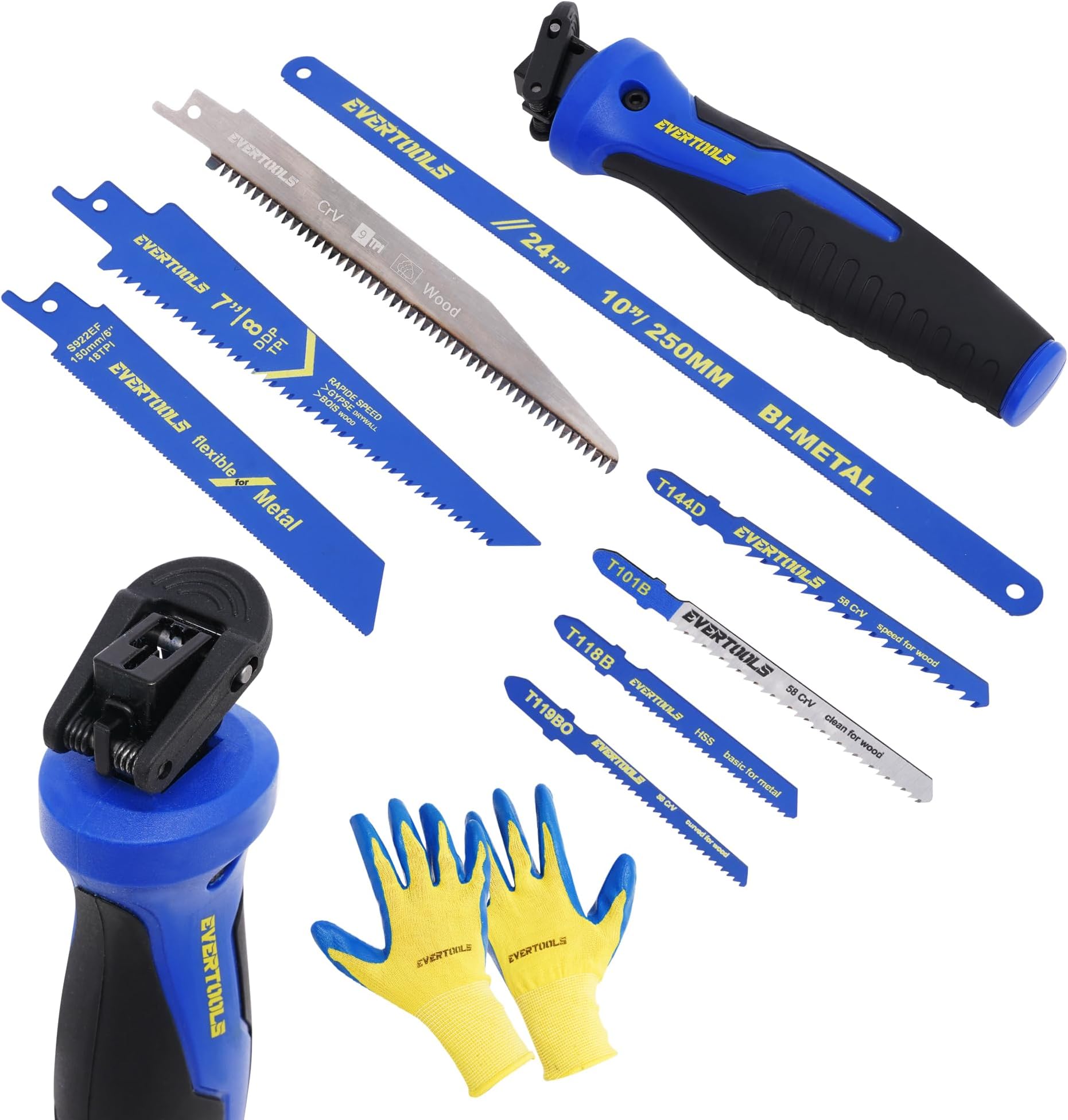 TOOLAN: 8-In-1 Multi Blades Hand Saw, Drywall Cutter Saw. Hacksaw. Long ...