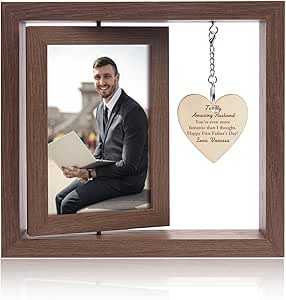 Amazon.com - Personalized Wooden Photo Frame-ROSI Custom Rotate Picture ...