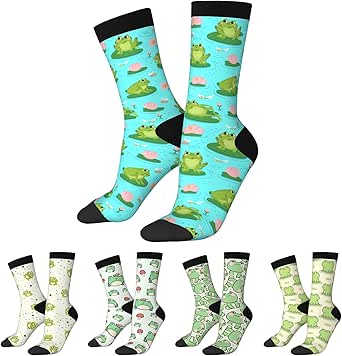 Amazon.com: Muvtioc Funny Novelty Socks For Frog Lover,Cute Frog ...