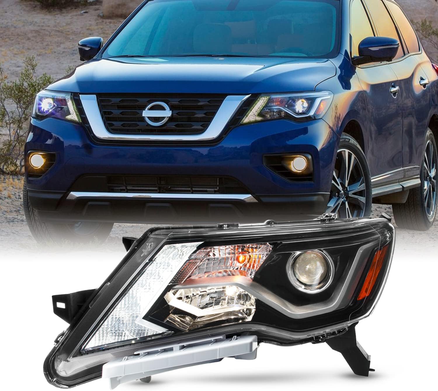 Amazon.com: AKKON - Fit 2017-2020 Nissan Pathfinder OE Style Halogen ...