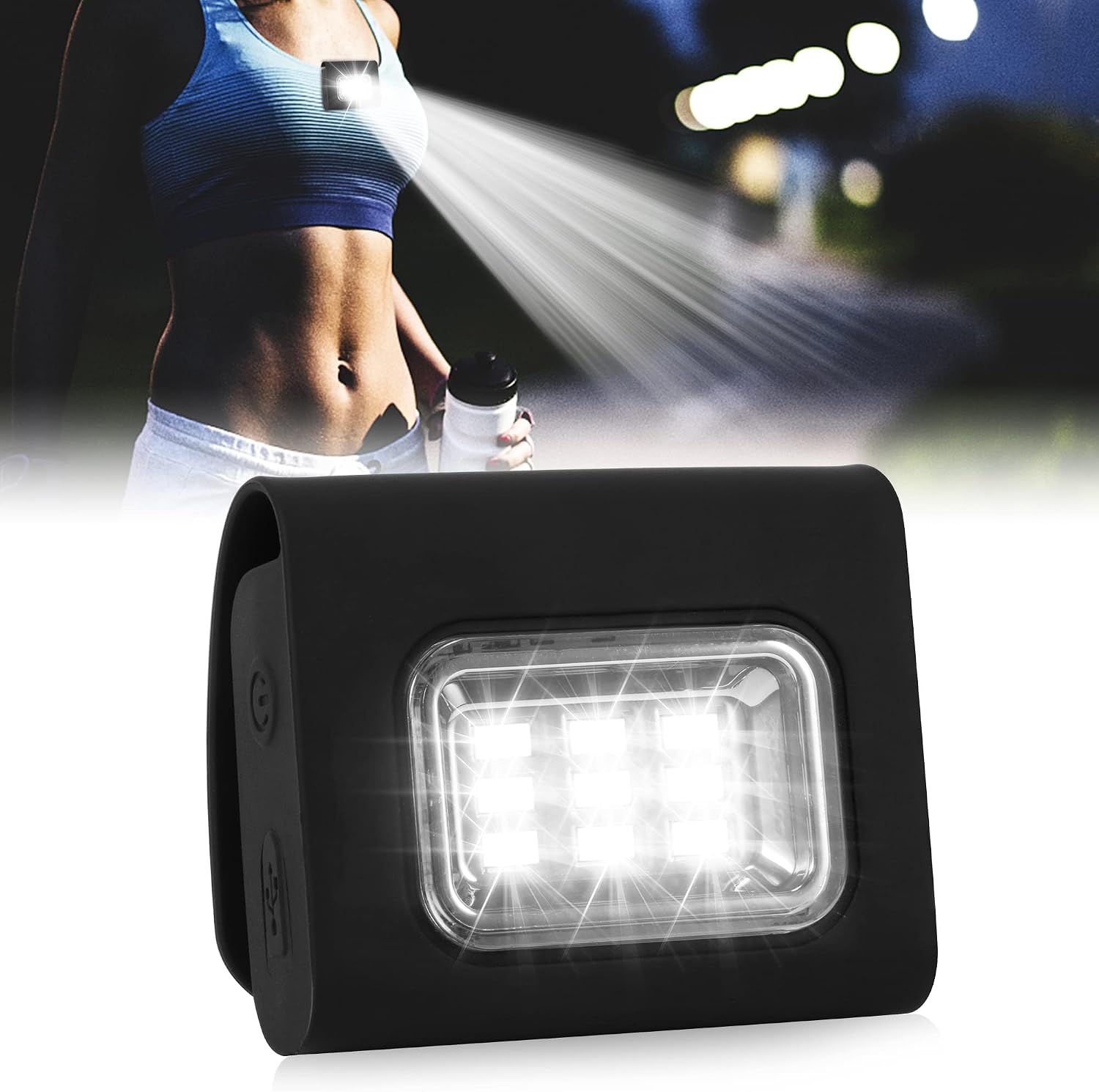 Amazon.co.jp : BASIKER ランニングライト USB充電式LEDライト アウトドアナイトランニングライト 強力マネティック ...