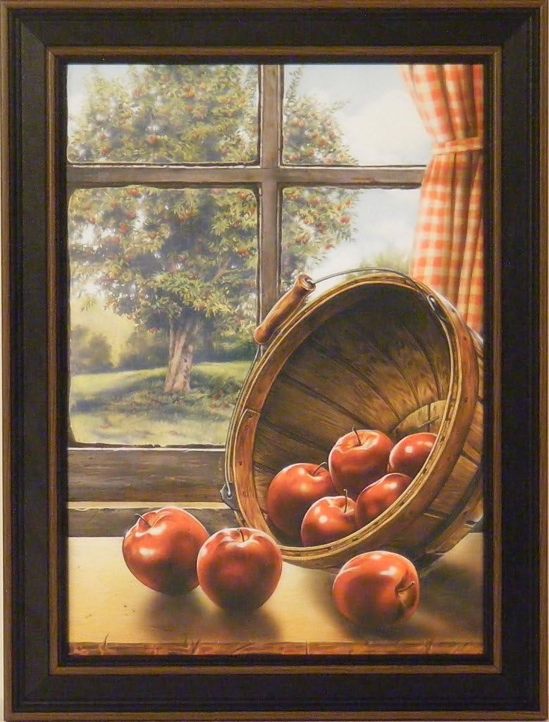 Amazon.com: Red Delicious by Doug Knutson 12x16 Apples Bushel Tree Art ...