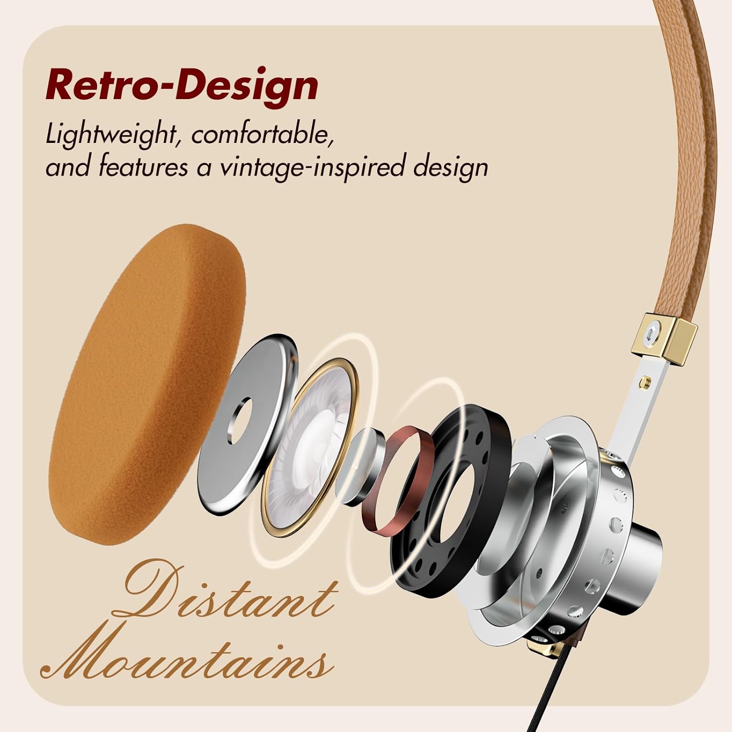 ROSESELSA Distant Mountain On-Ear HiFi Wired Headphones Instruction Manual