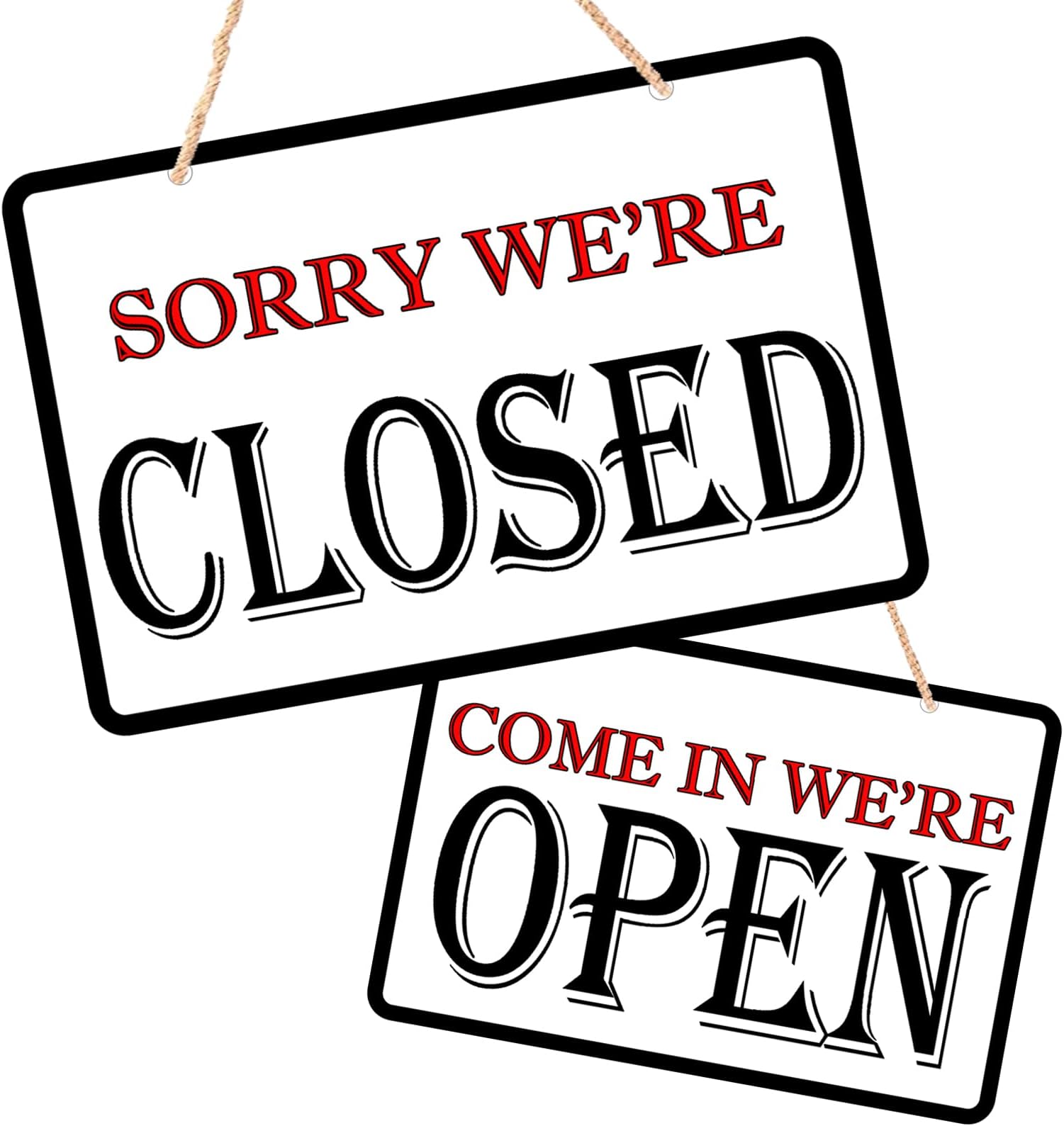 Amazon.com : Open Close Signs for Business Double Sided Open Closed ...