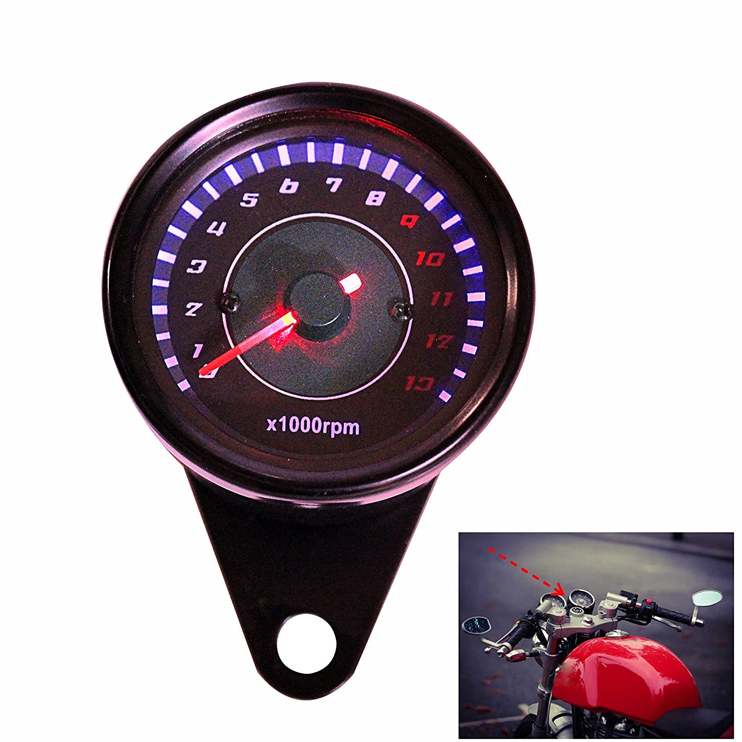 Miwings RPM Auto Universal Speedometer for (Royal Enfield Standard ...