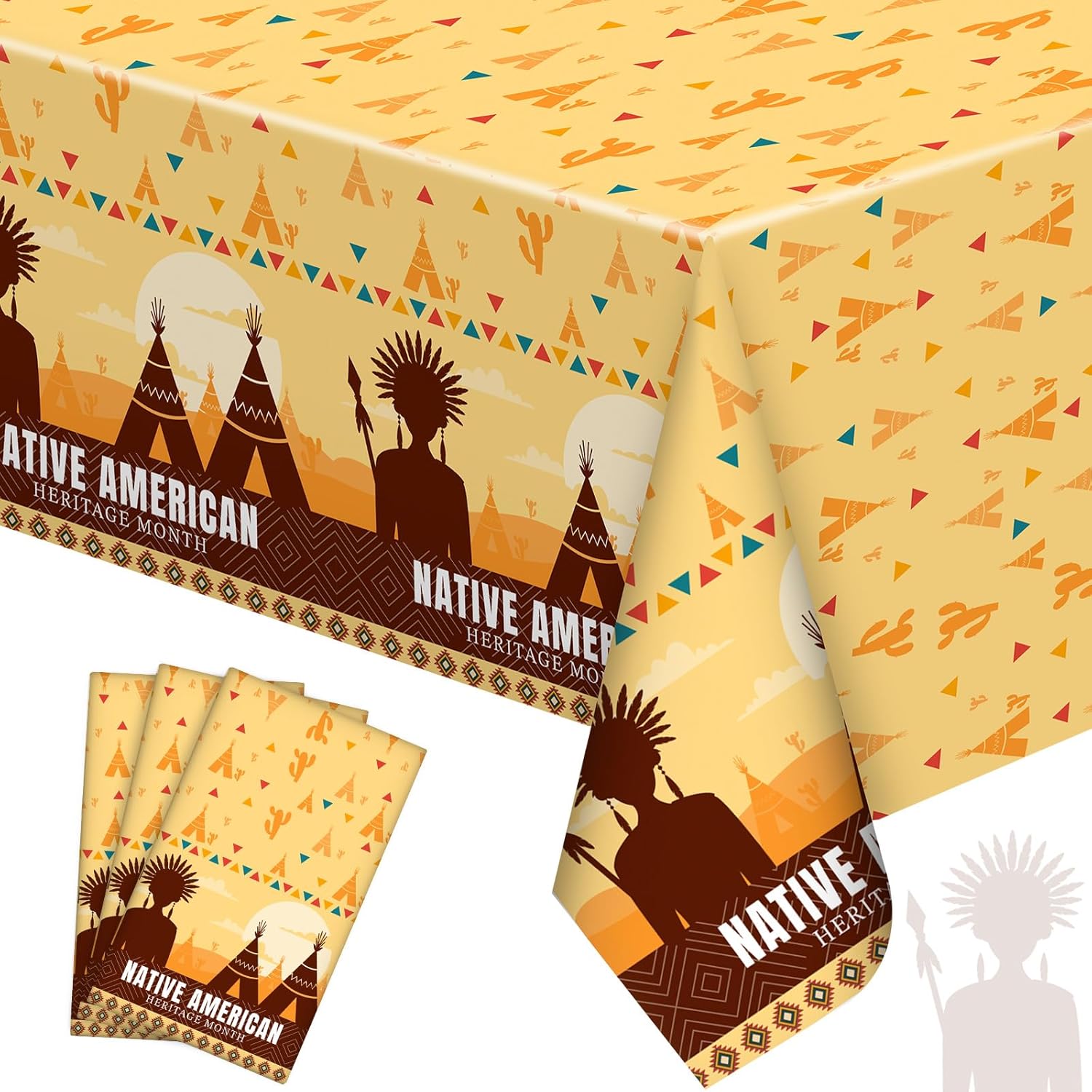 Amazon.com: Shellwei 3 Pcs Native American Heritage Month Tablecloth ...