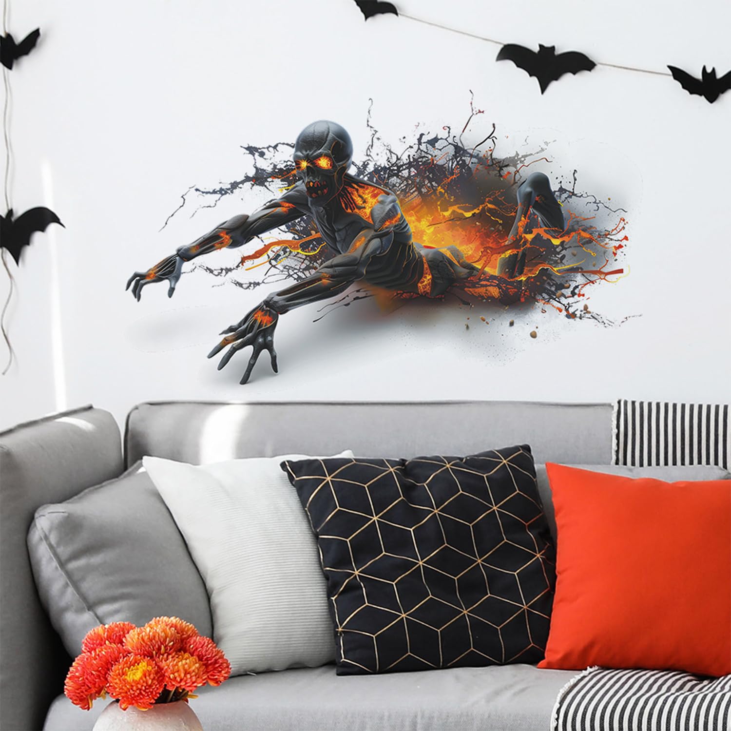 Zombie Wall Decal Wash Your Hands Fun Zombie Wall Sticker