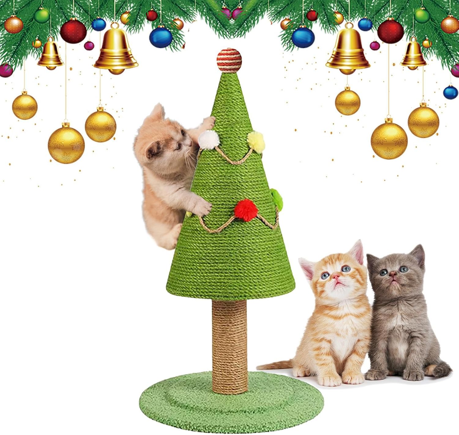 Christmas Tree Scratching Post | Cartoon Cat Scratching Post,Holiday ...