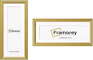 FRAMOREY Panoramic Style Antique LW Picture Frame, 28x16" Gold Photo ...