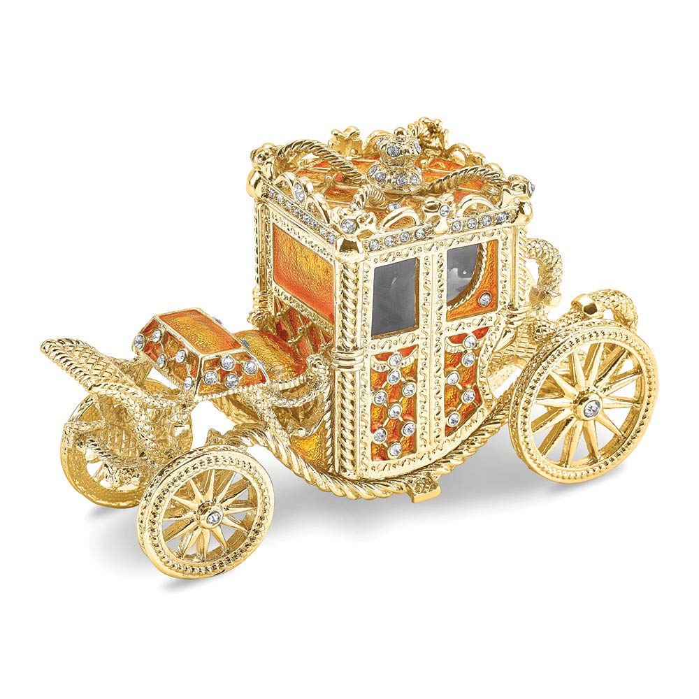Amazon.com: Jere Luxury Giftware Bejeweled Imperial Golden Carriage ...