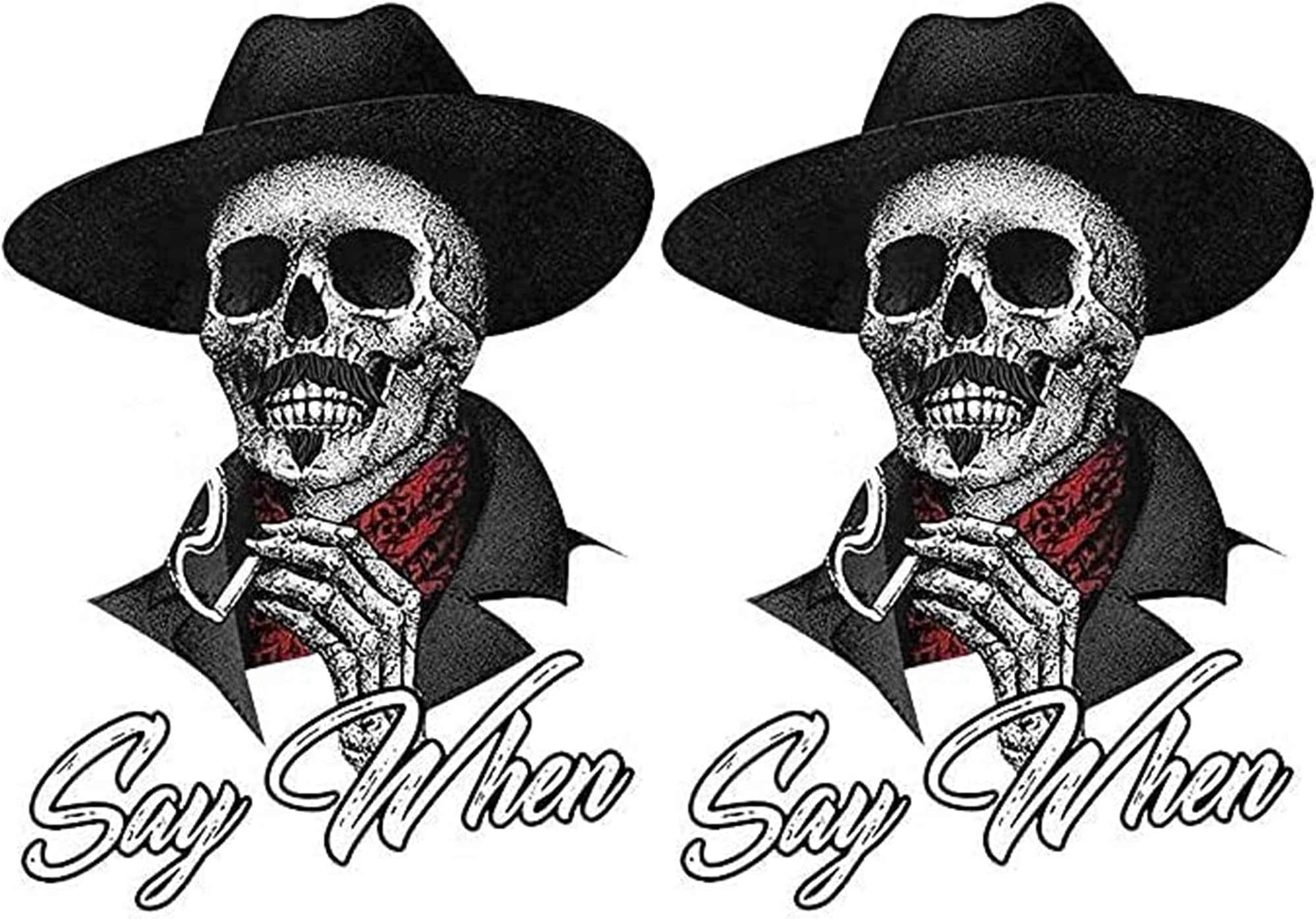 Amazon.com - 5 Pack Say When Doc Holiday Sticker Skeleton Skull Decal ...