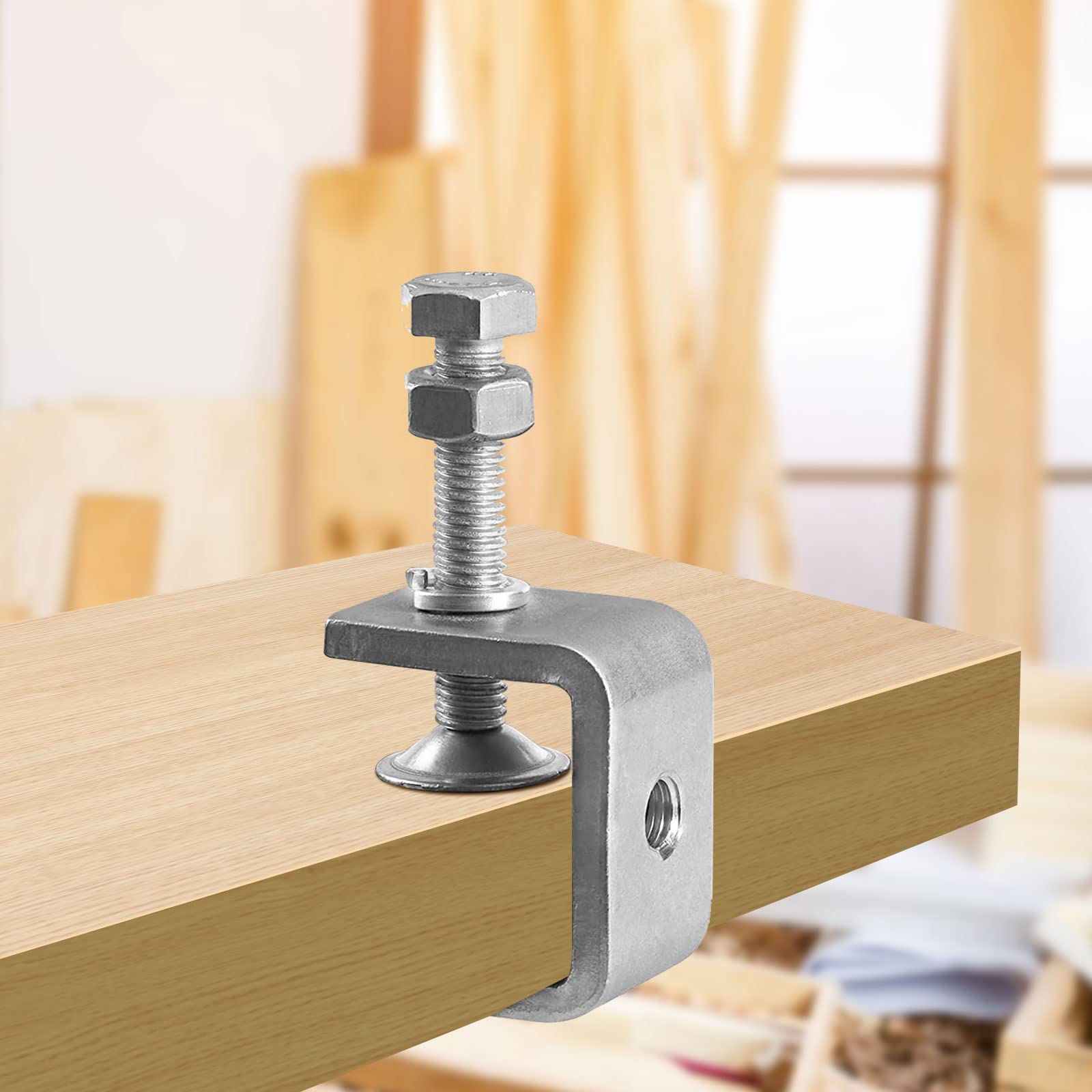 Snapklik.com : 8Pcs Stainless Steel C-Clamp, Heavy Duty Woodworking ...