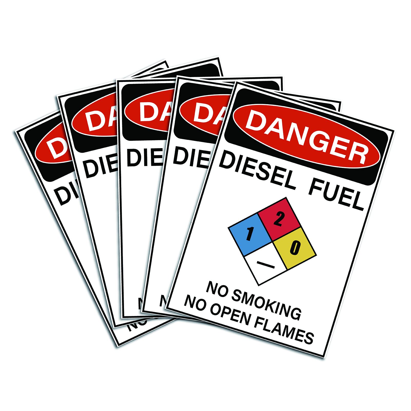 Amazon.com: CRASPIRE Danger Diesel Fuel Sticker 5-Pack Danger Diesel ...