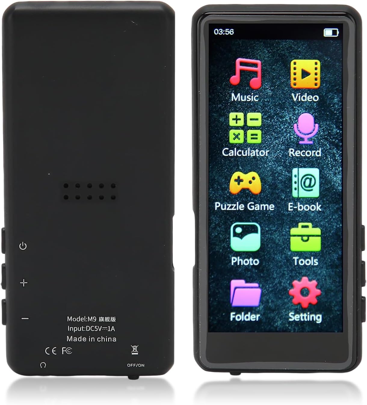 Amazon.com: MP3 Player with Bluetooth and, 4.0 Inch Full MP4 MP3 Player ...