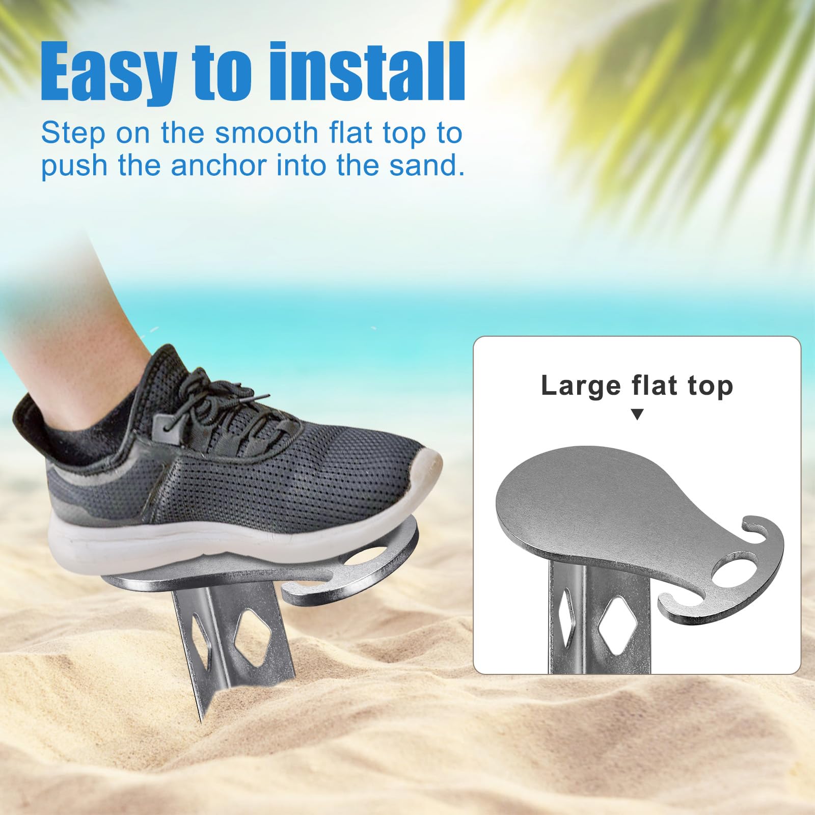 Snapklik.com : BeneLabel 17" Sand Spike Anchor For Boat Stake Anchor ...