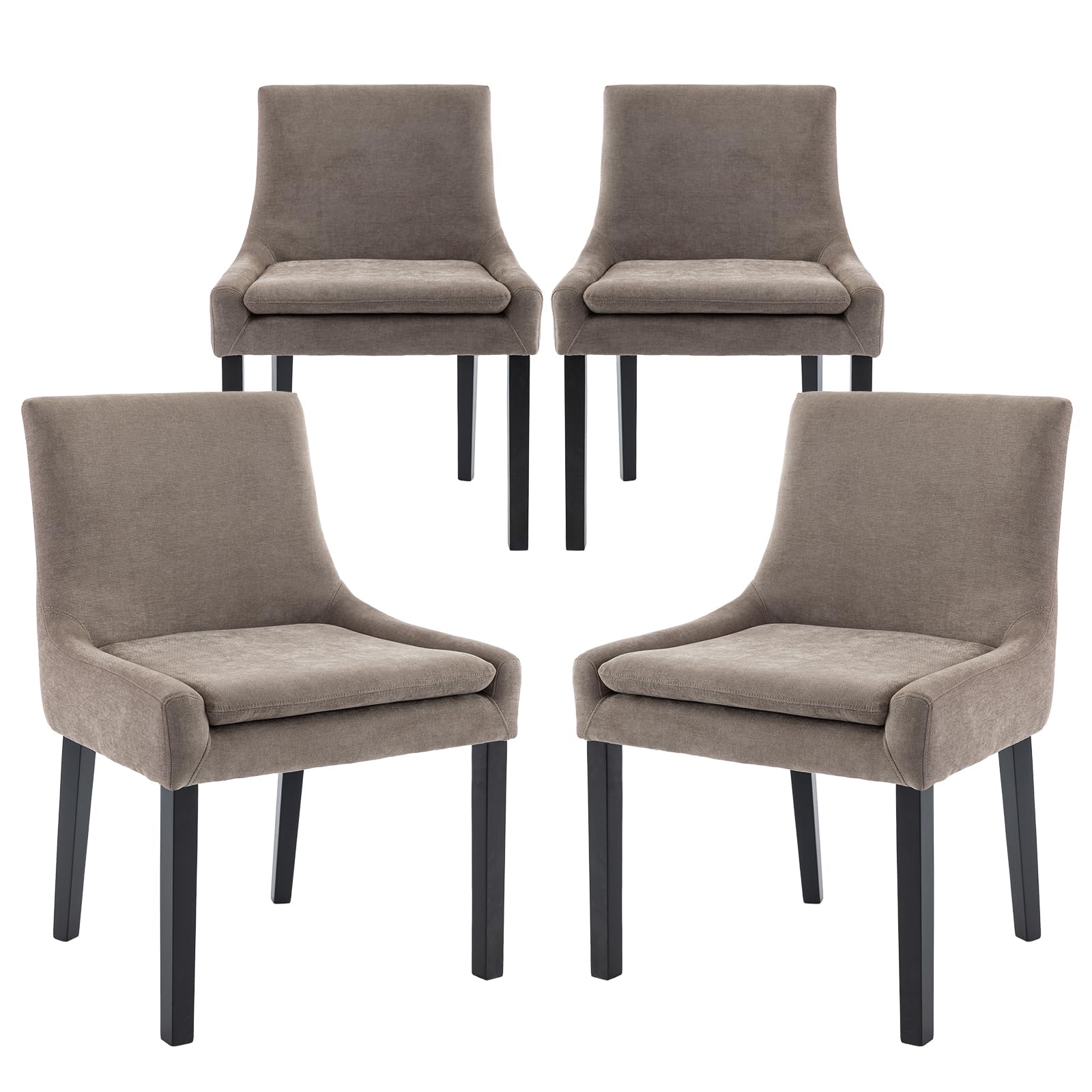 Amazon.com - COLAMY Modern Dining Chairs Set of 4, Upholstered Corduroy ...
