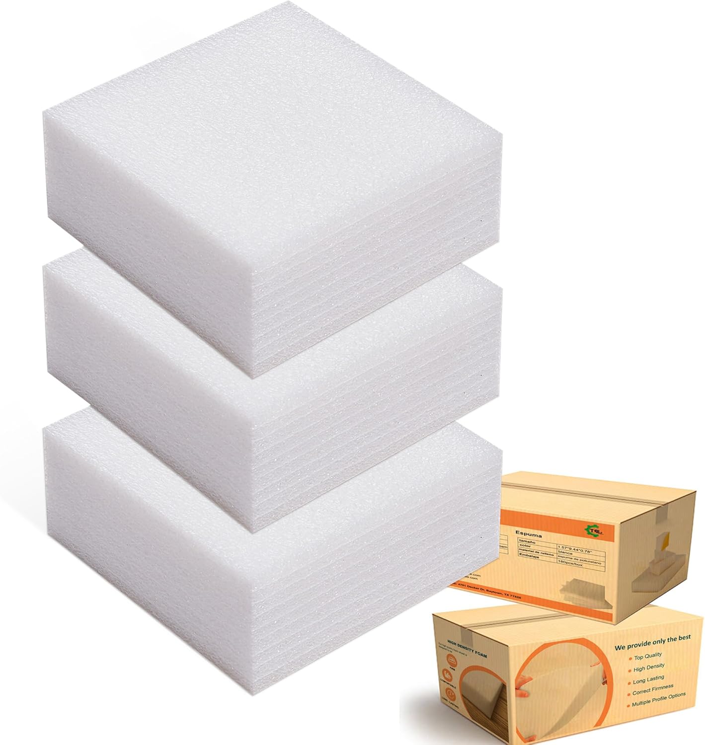 Amazon.com: polyurethane foam sheet, 2 inch foam padding Polyethylene ...
