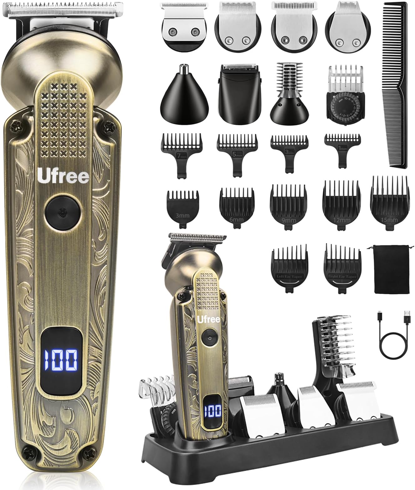 Amazon.com: Ufree Beard Trimmer for Men, Electric Razor Shavers for Men ...