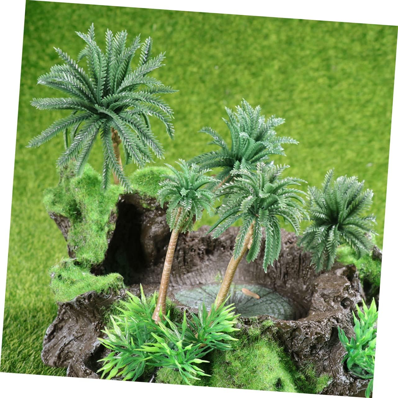 GOOHOCHY 1 Set Artificial Coconut Tree Fake Aquarium Plants Realistic ...