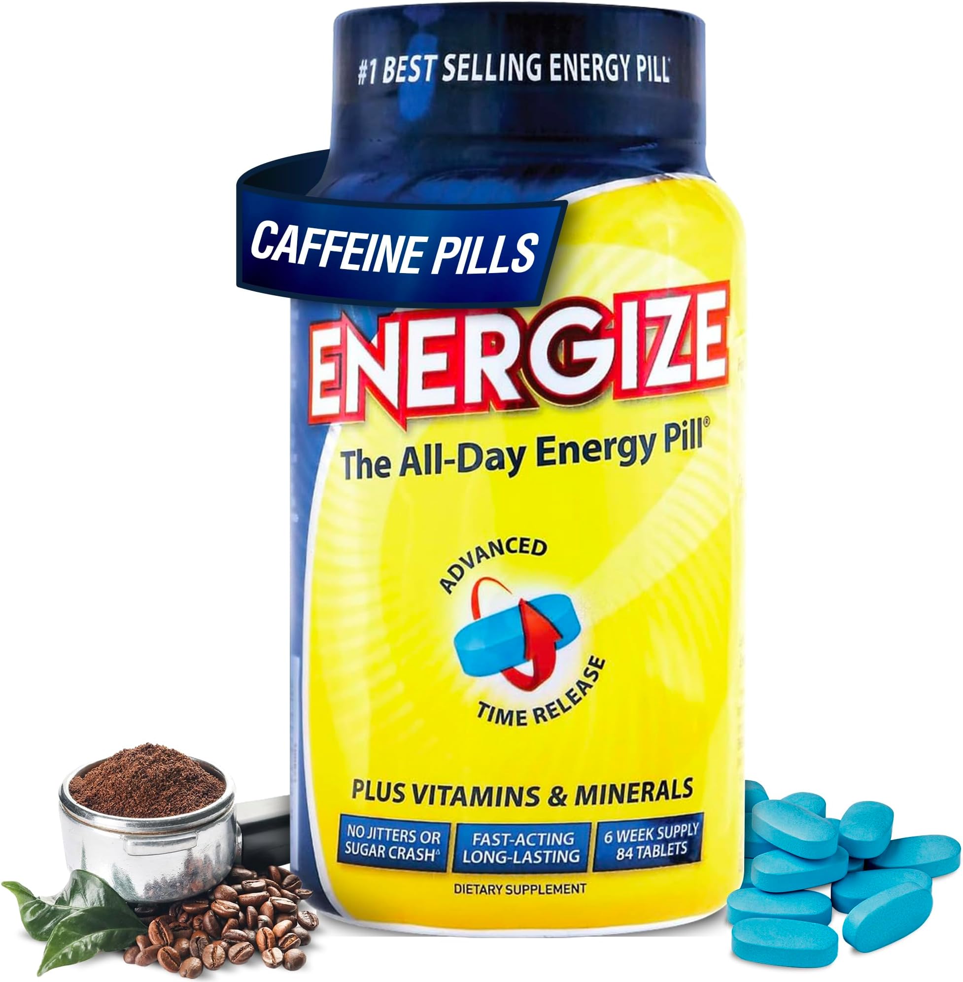 Amazon.com: Energize Caffeine Pills, Fast Acting All Day Energy Pills ...