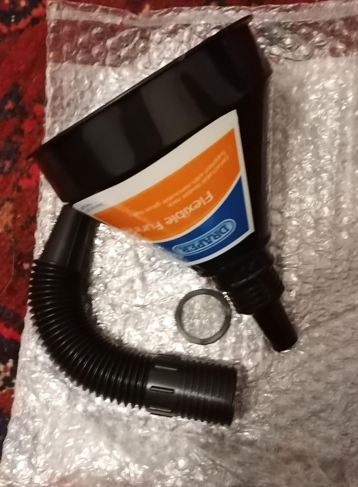Draper 140mm PVC Flexible Funnel | Gauze Filter | Handle for Efficient ...