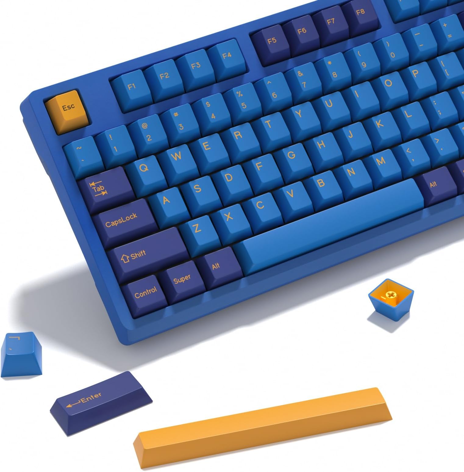 Amazon.com: KBDiy BOW PBT Double Shot Keycap Set,176 Keys White and ...