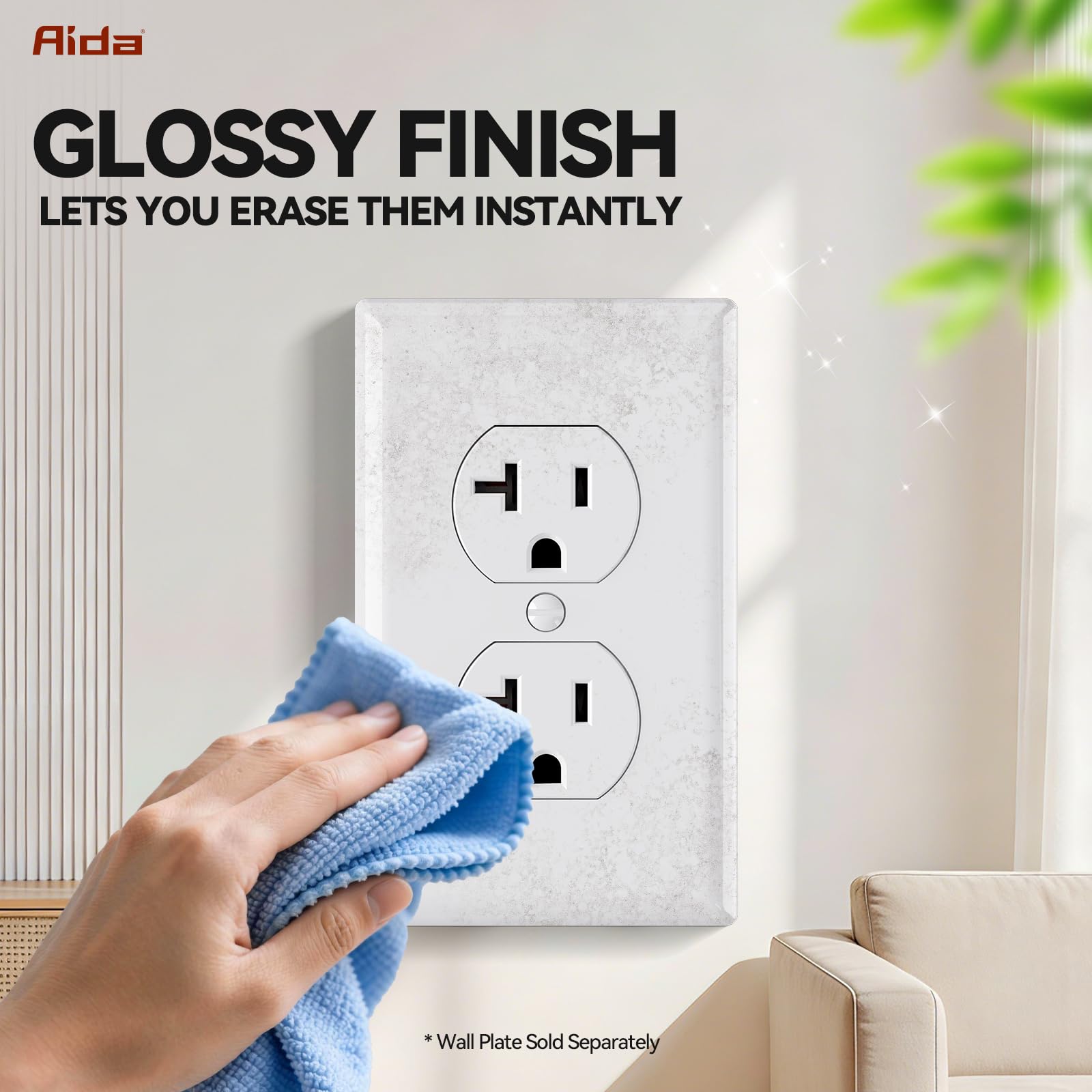 Snapklik.com : AIDA 20 Amps Outlets Duplex Electrical Receptacle ...