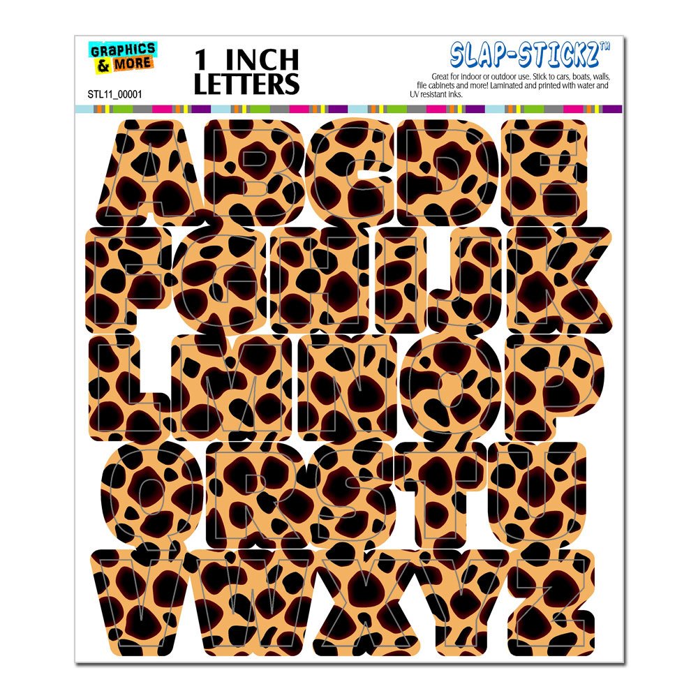Colorful Cheetah Print Letters