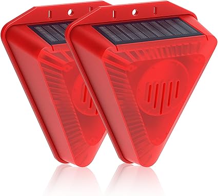 Amazon.co.jp : ziyue 防犯アラーム 太陽警告灯 2個入 ソーラー充電 129dB大音量 防水 4つモード 警報機 LED警告灯 点滅警報 赤色フラッシュ ソーラーライト ...