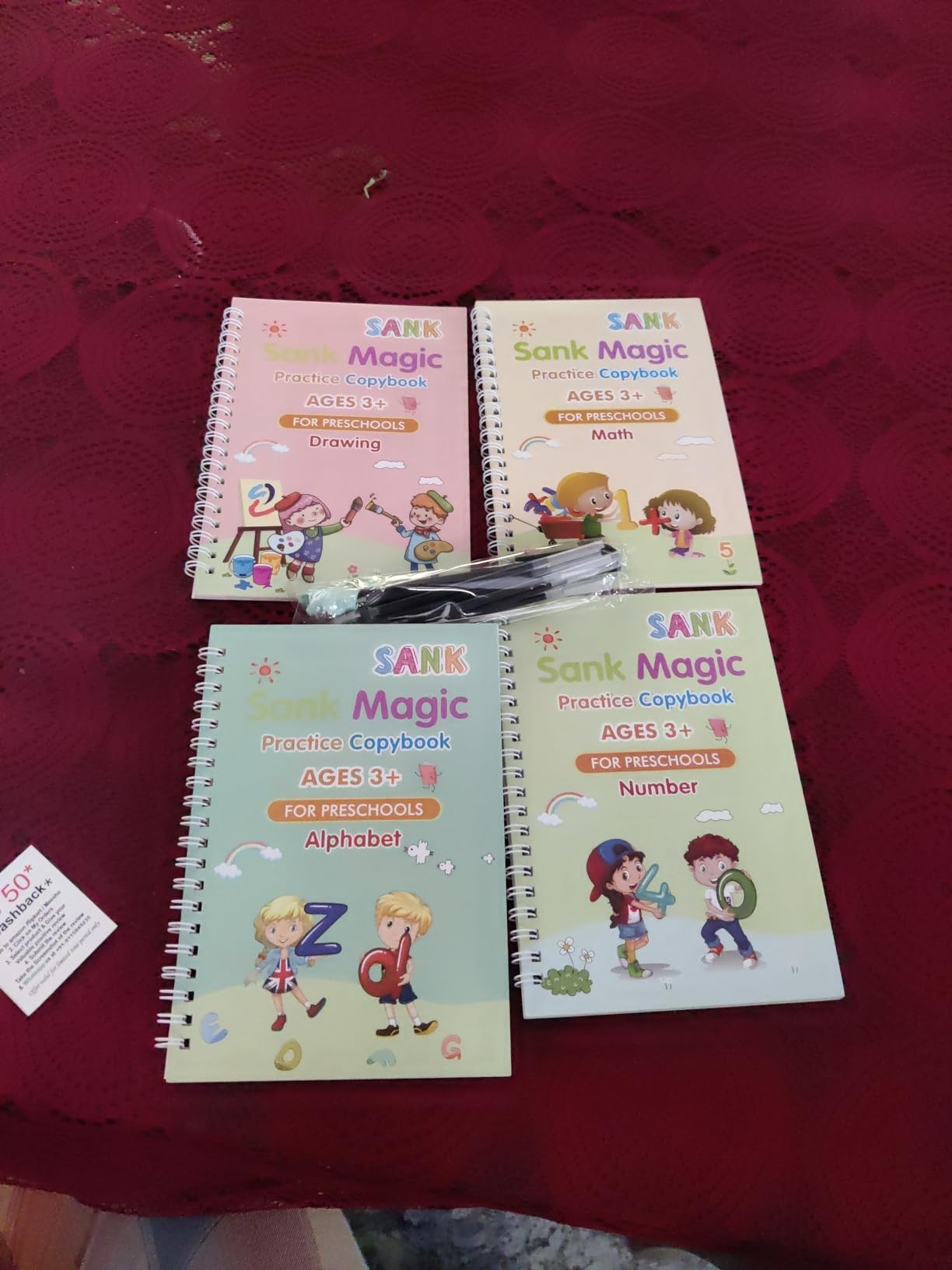 Magic Book For Kids | Calligraphy Book & Reusable Notebook | 4 BOOK +1 ...